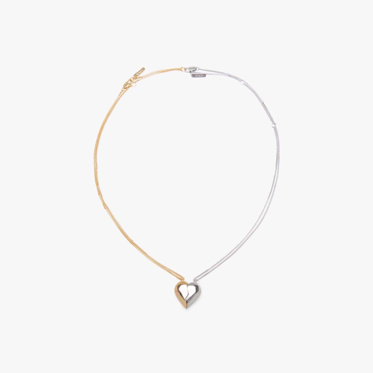 MO&Co. Women's Contrast-Color Heart Necklace