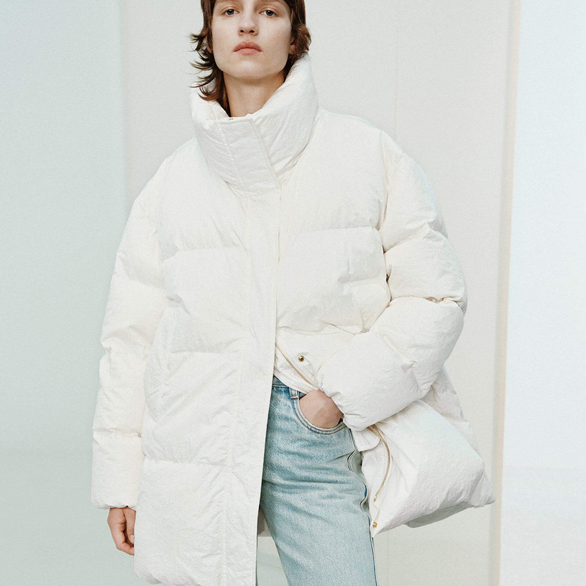 MO&Co. Women's Funnel Neck Down Jacket