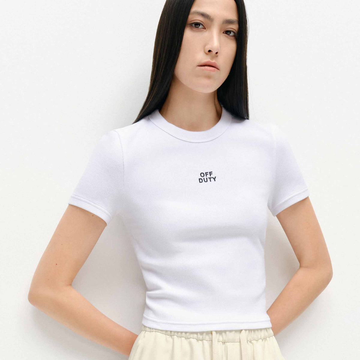 MO&Co. Women's Cropped Cotton T-shirts