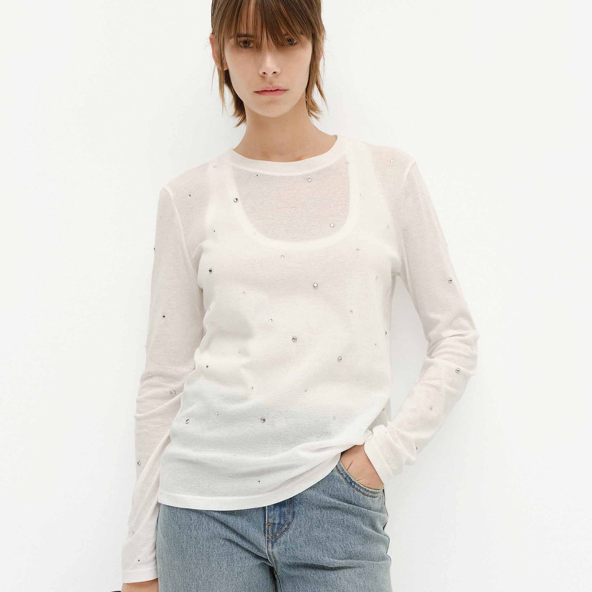 MO&Co. Women's Crystal Detail Top Set