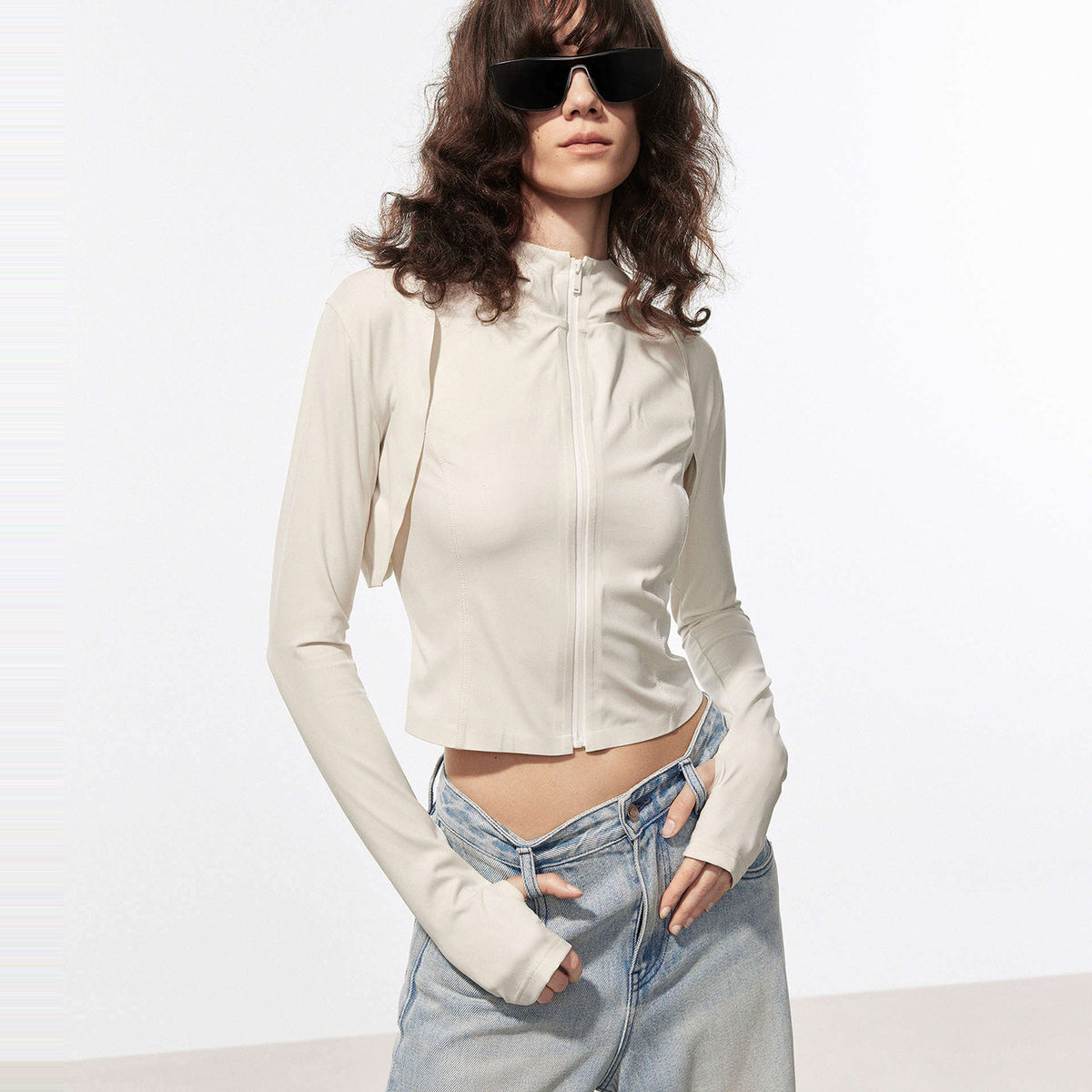 MO&Co. Women's Slim Fit Hooded Jacket