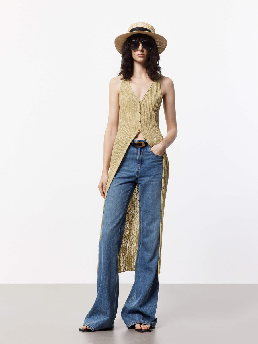 MO&Co. Women's Long Line Cotton Cardigan