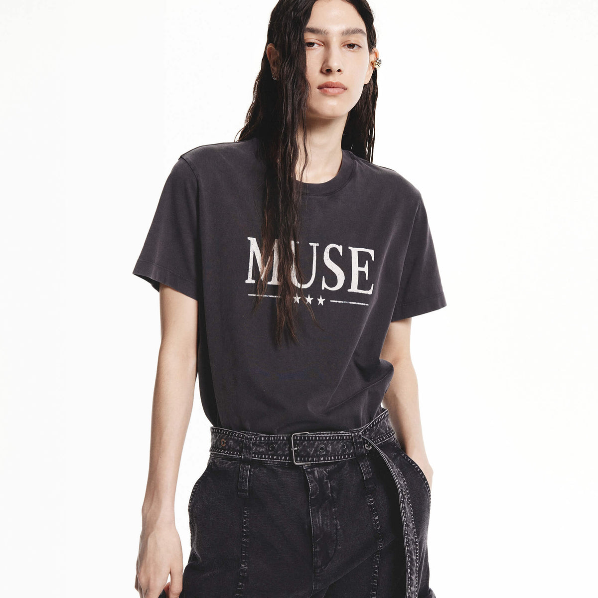 MO&Co. Women's MUSE Print Cotton T-shirt