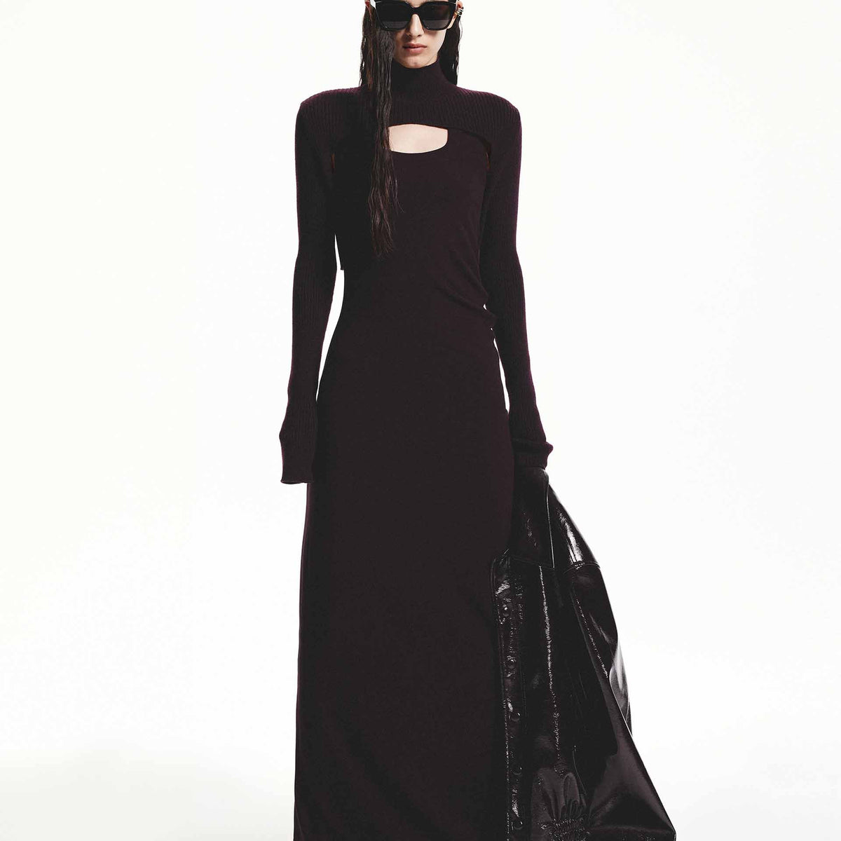 MO&Co. Women's Wool Maxi Tank Dress