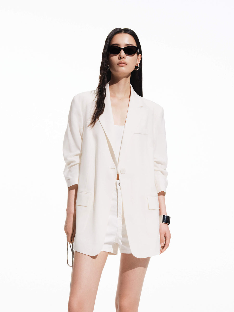 MO&Co. Women's Panelled Detail Tailored Blazer