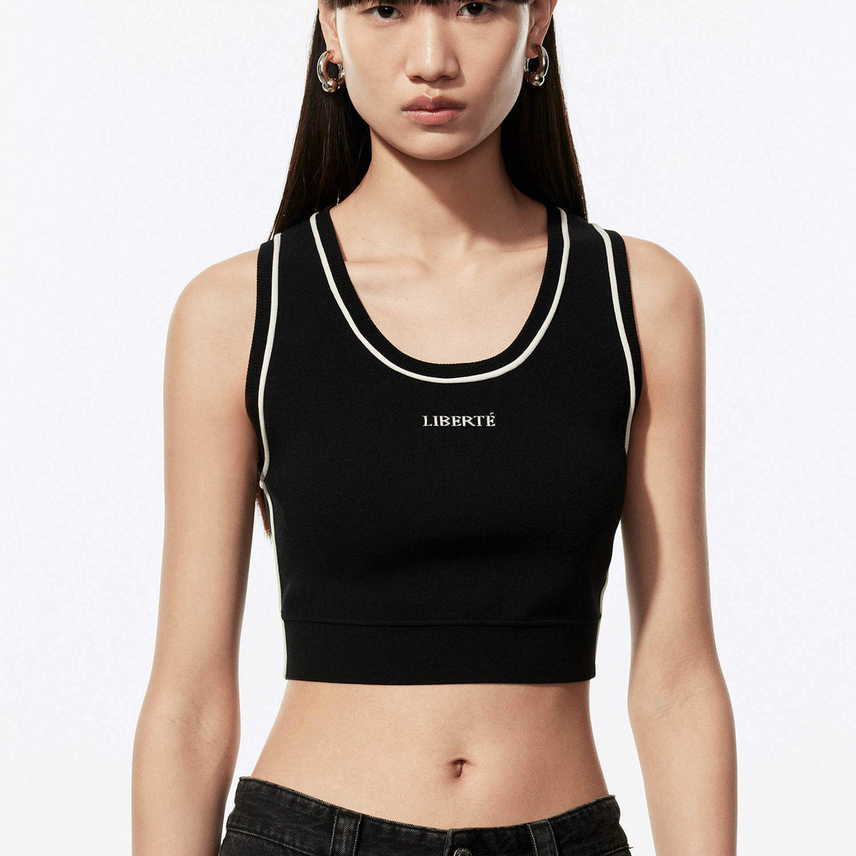 MO&Co. Women's Front Letter Cropped Tank