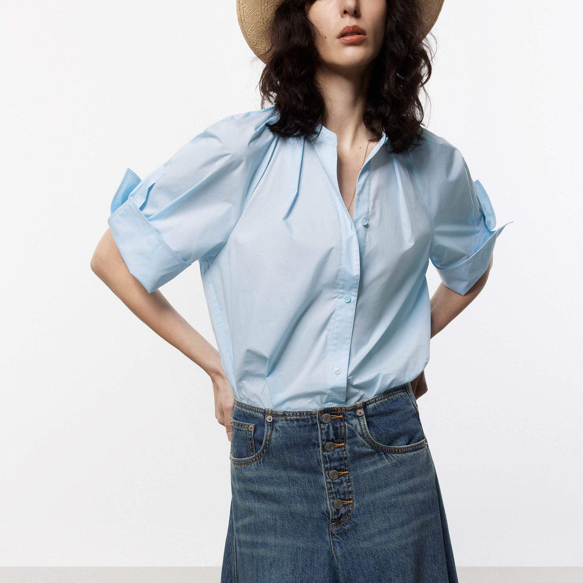 MO&Co. Women's Regular Raglan Sleeves Blouse