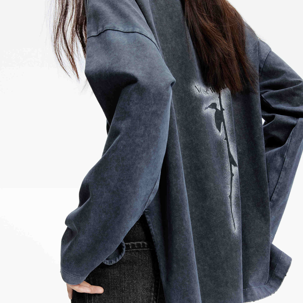 MO&Co. Women's Drop Shoulder Rose T-shirt