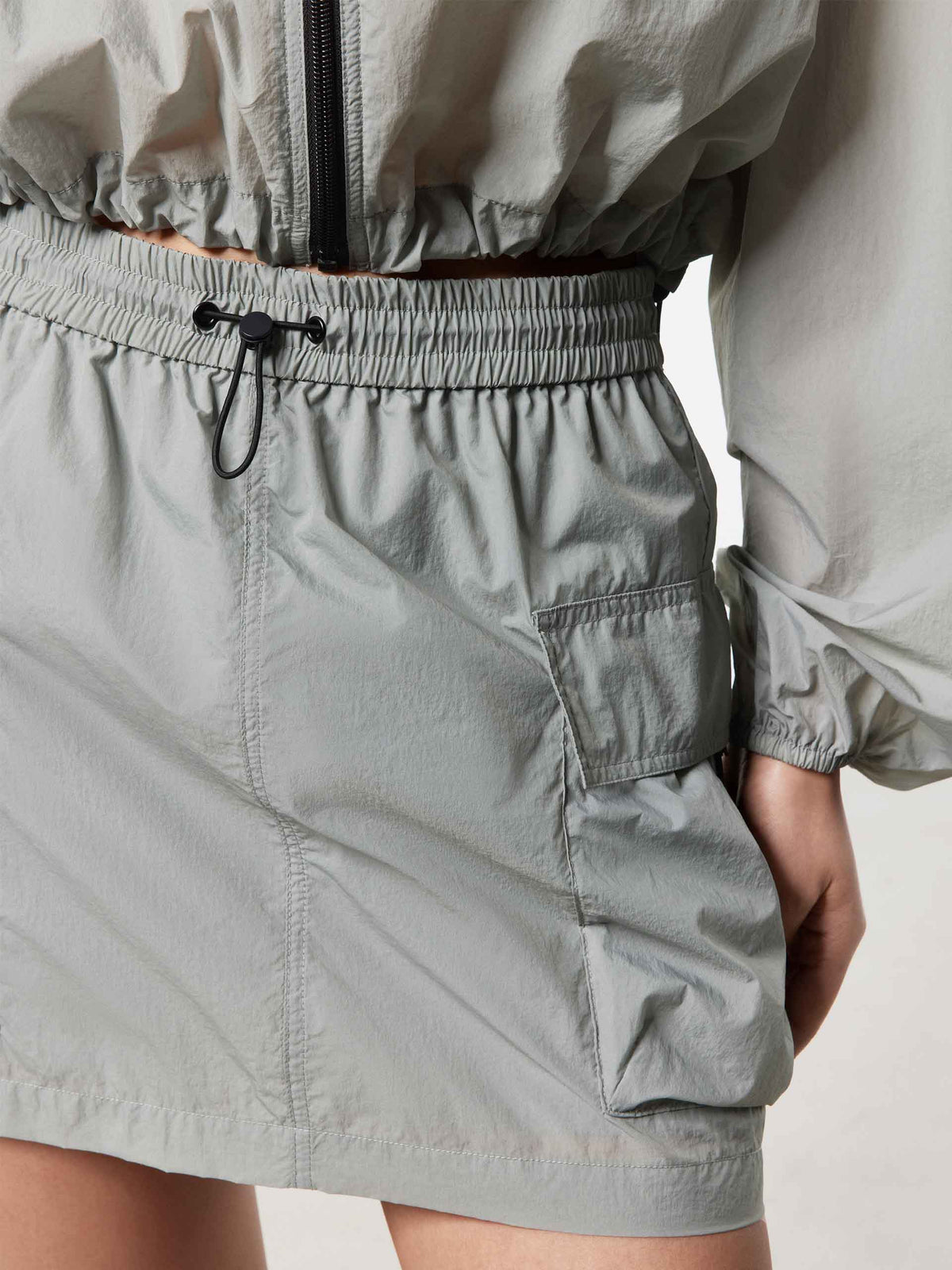 MO&Co. Women's Drawstring Detail Pocket Skirt