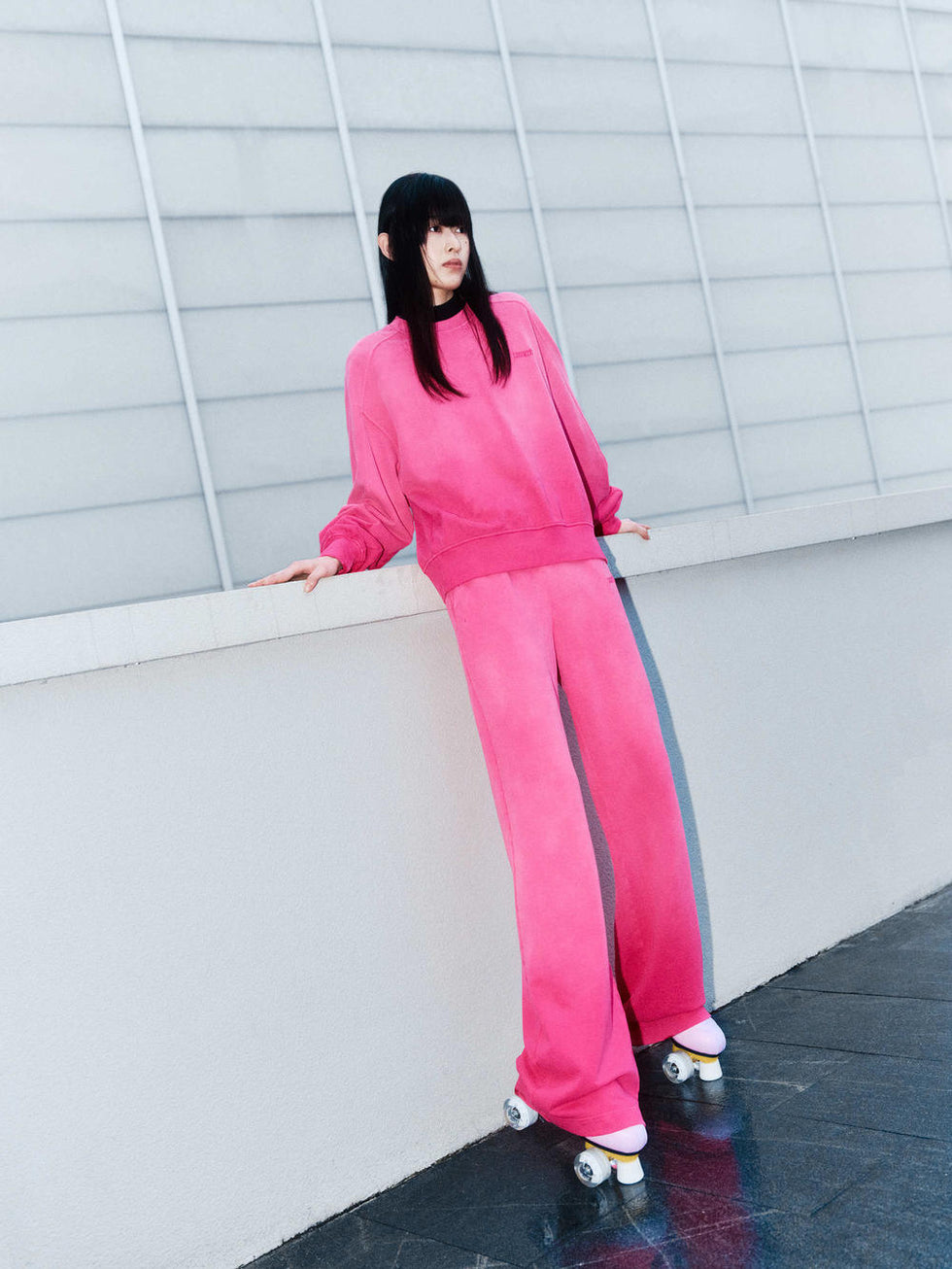 MO&Co. Women's Retro Drawstring Waist Causal Sweatpants