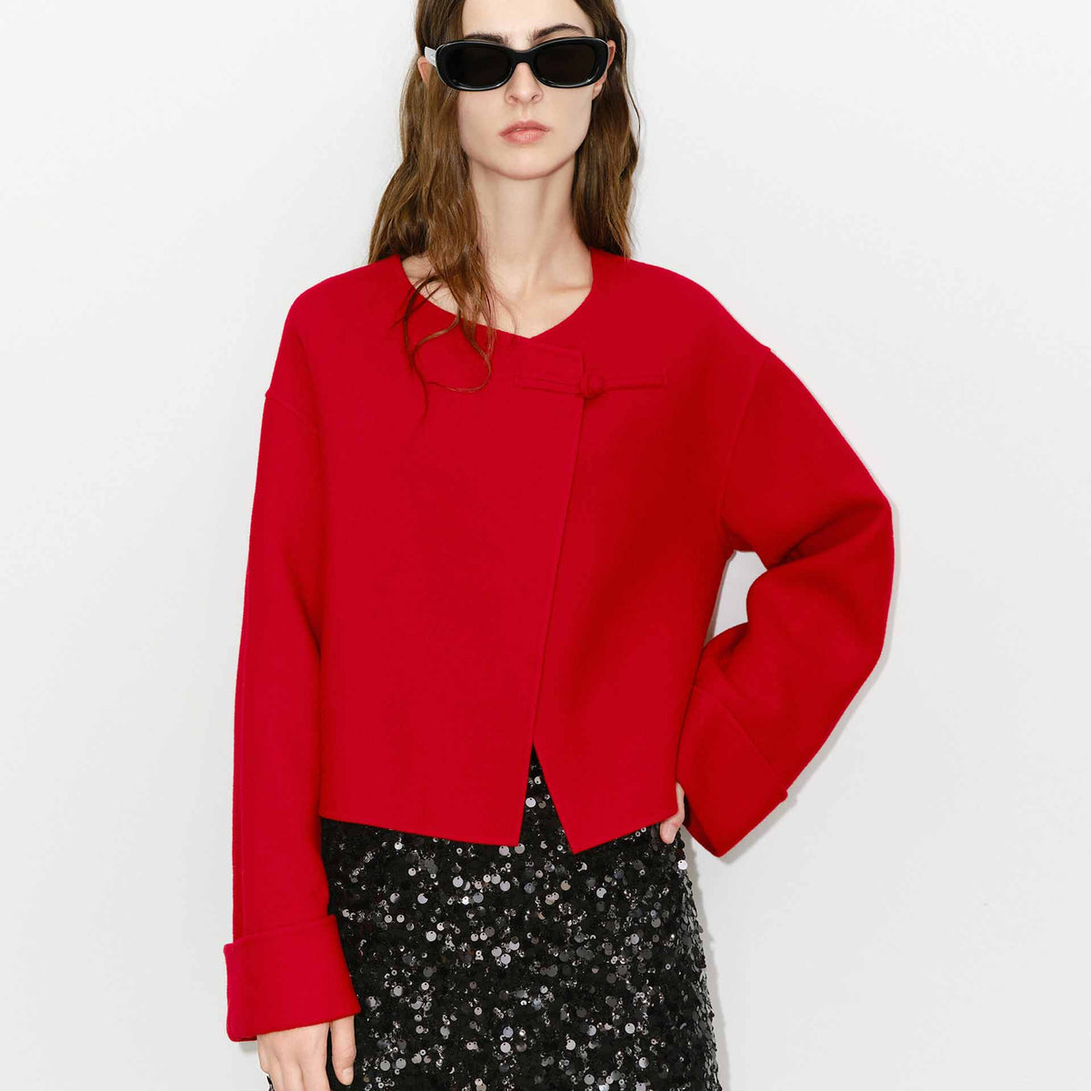 MO&Co. Women's Cheongsam Buckle Coat