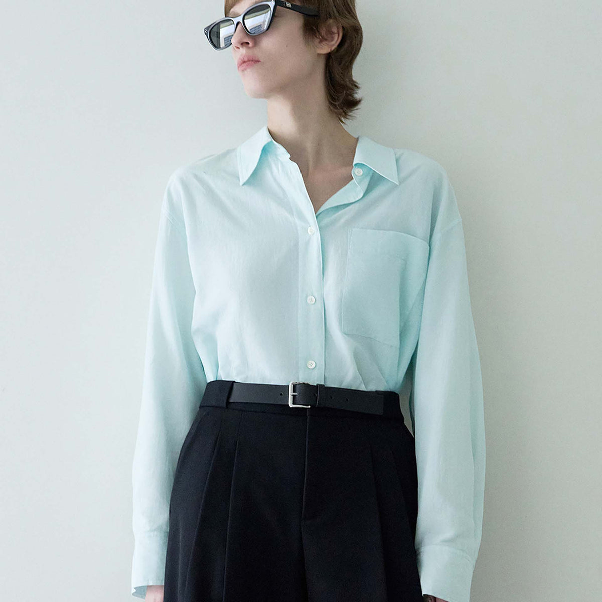 MO&Co. Women's Relaxed Tailored Shirt