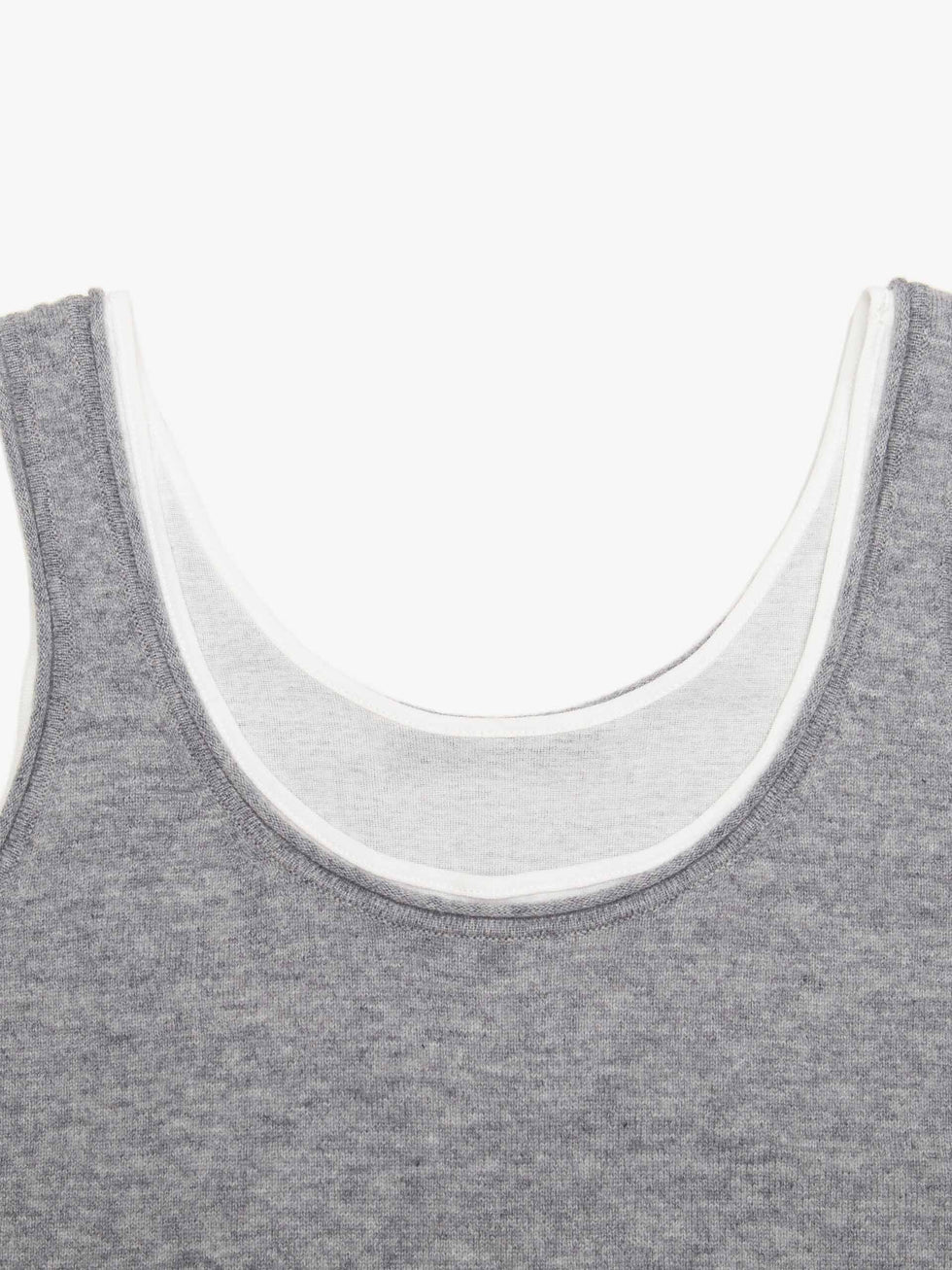 MO&Co. Women's Layered Detail Wool Tank