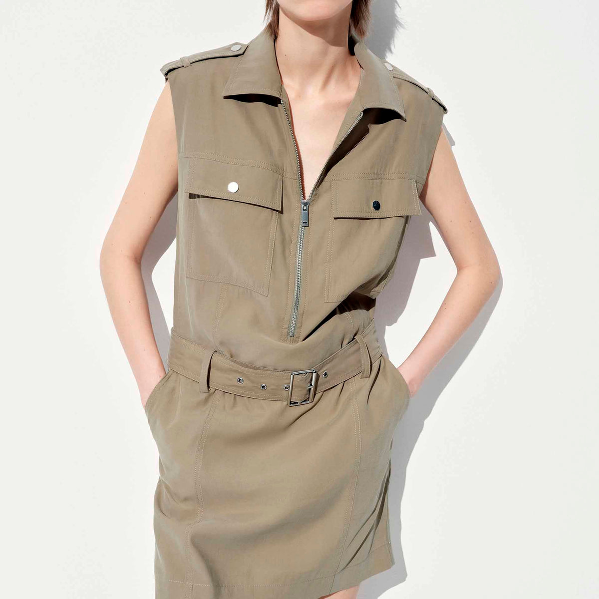 MO&Co. Women's Cargo Sleeveless Dress