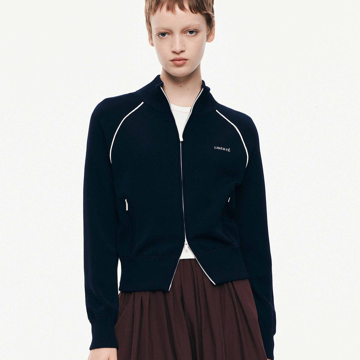 MO&Co. Women's Raglan Sleeve Cropped Cardigan