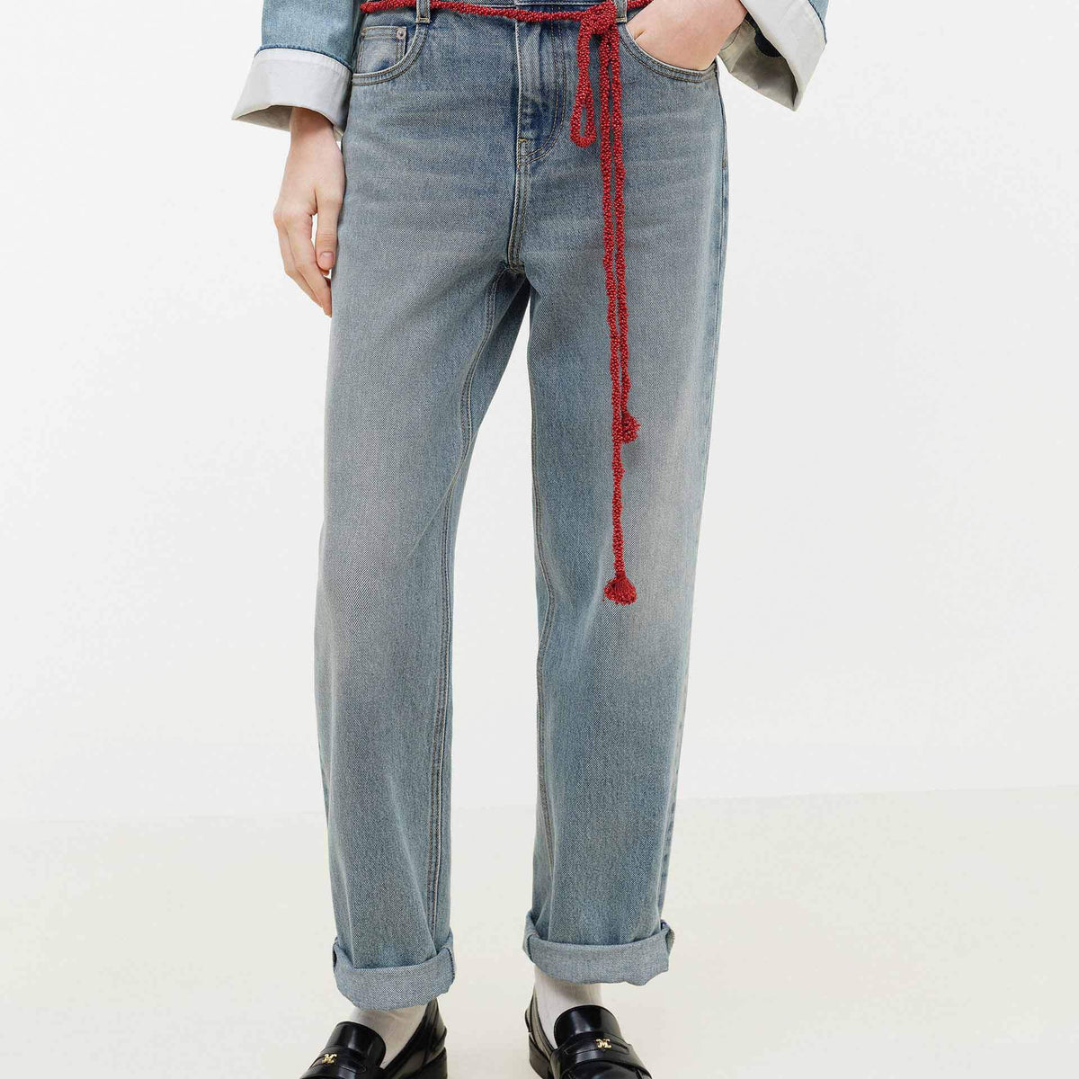 MO&Co. Women's Ankle Length Cotton Jeans