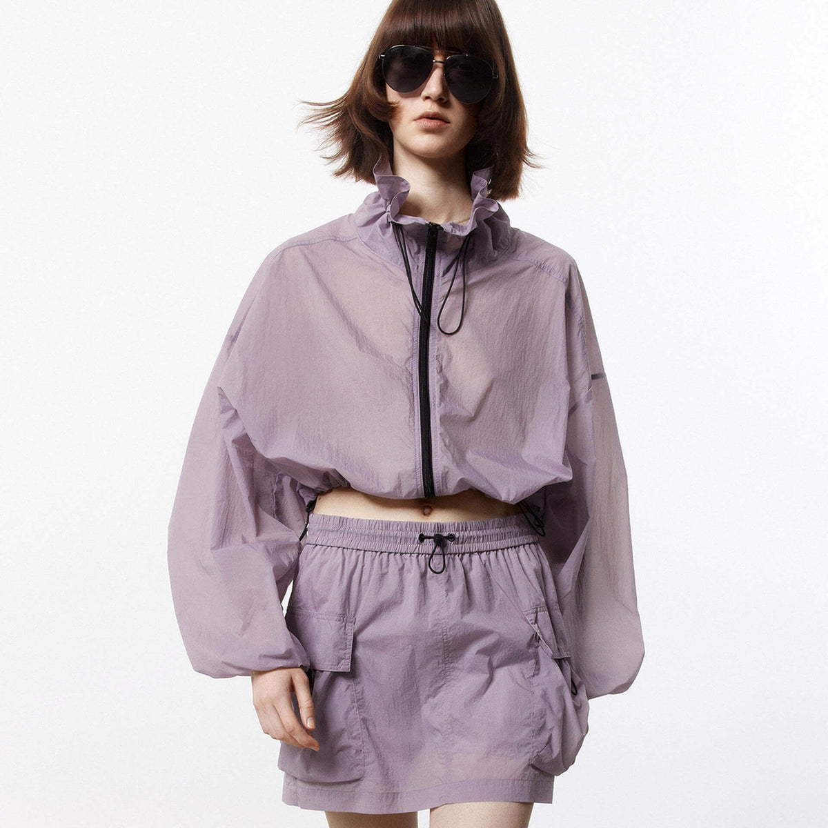 MO&Co. Women's Lightweight Cropped Jacket