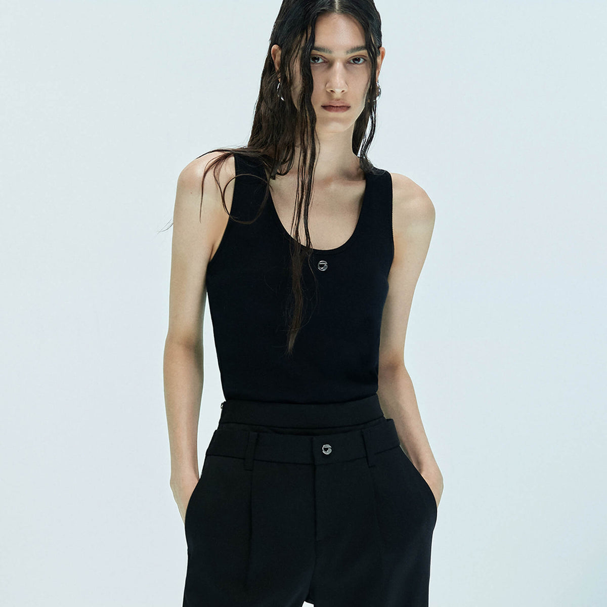 MO&Co. X Coperni Collection | Women's Metal Logo Tank Top
