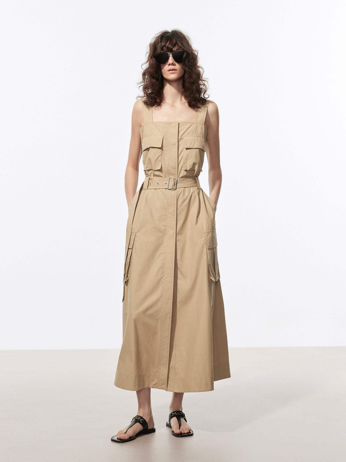 MO&Co. Women's Long Line Cargo Dress