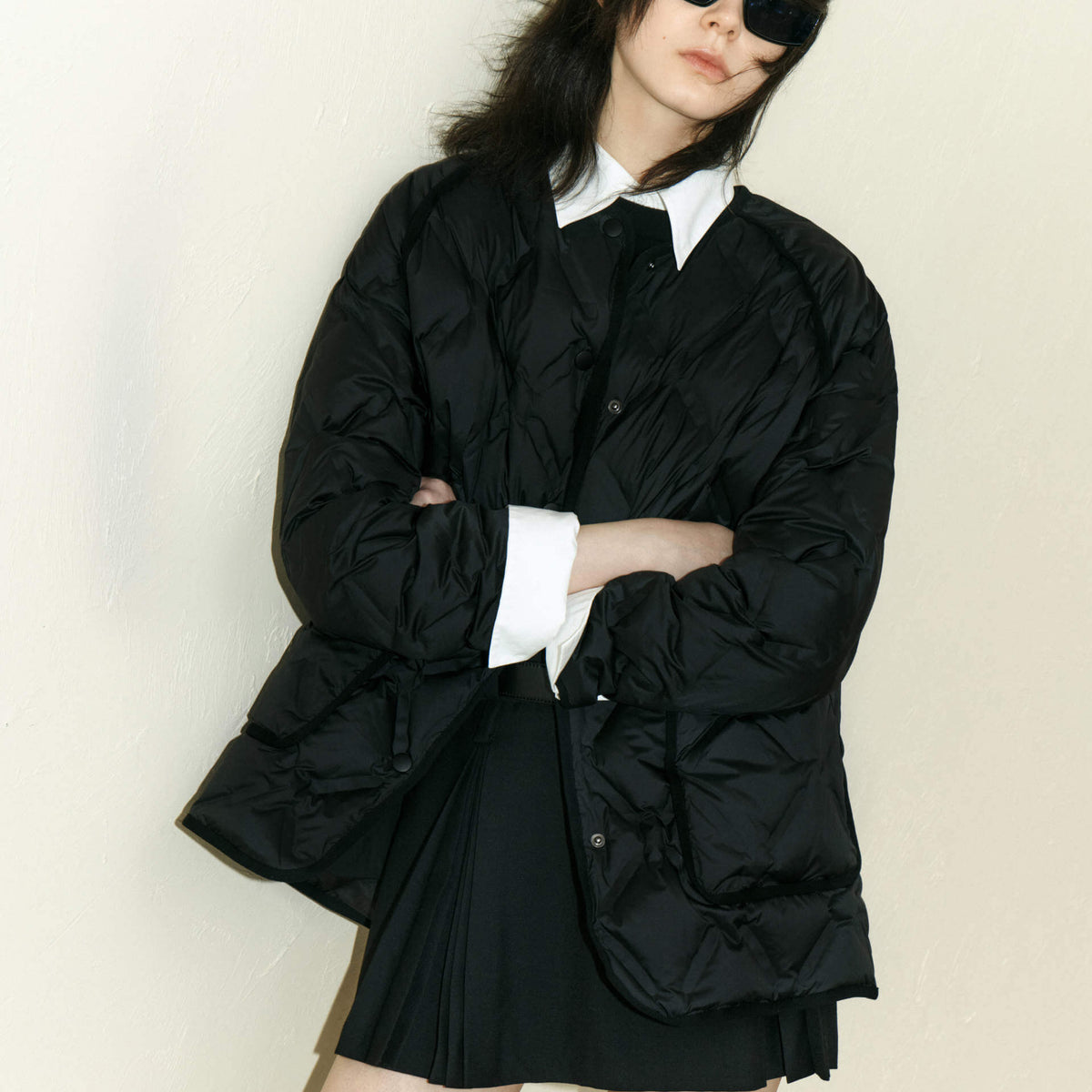 MO&Co. Women's Lightweight Midi Down Jacket