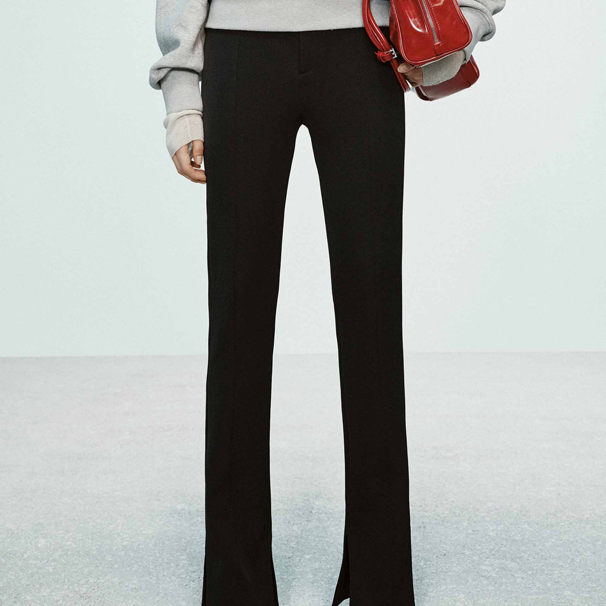 MO&Co. Women's Slit Hem Straight Pants