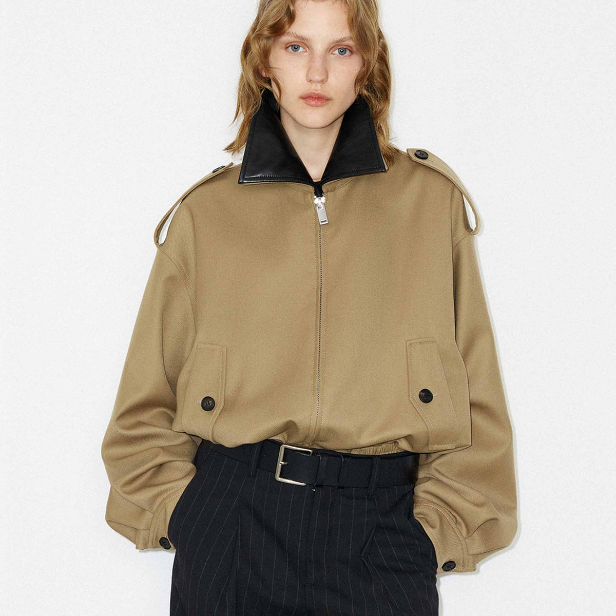MO&Co. Women's Wool Blend Loose Jacket