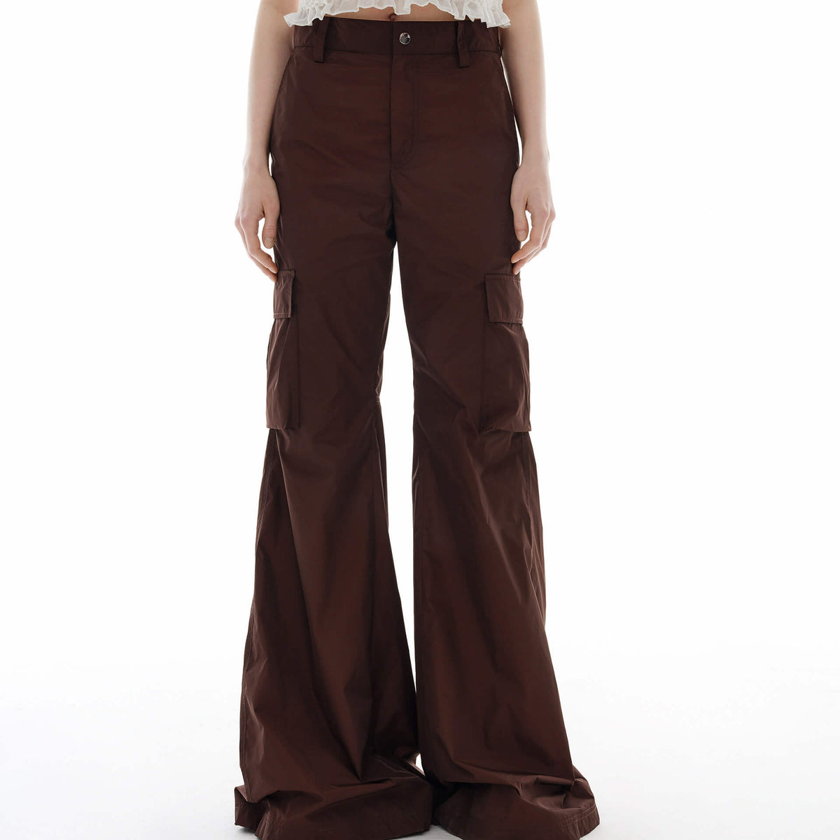 MO&Co. Women's Cargo Style Flared Pants
