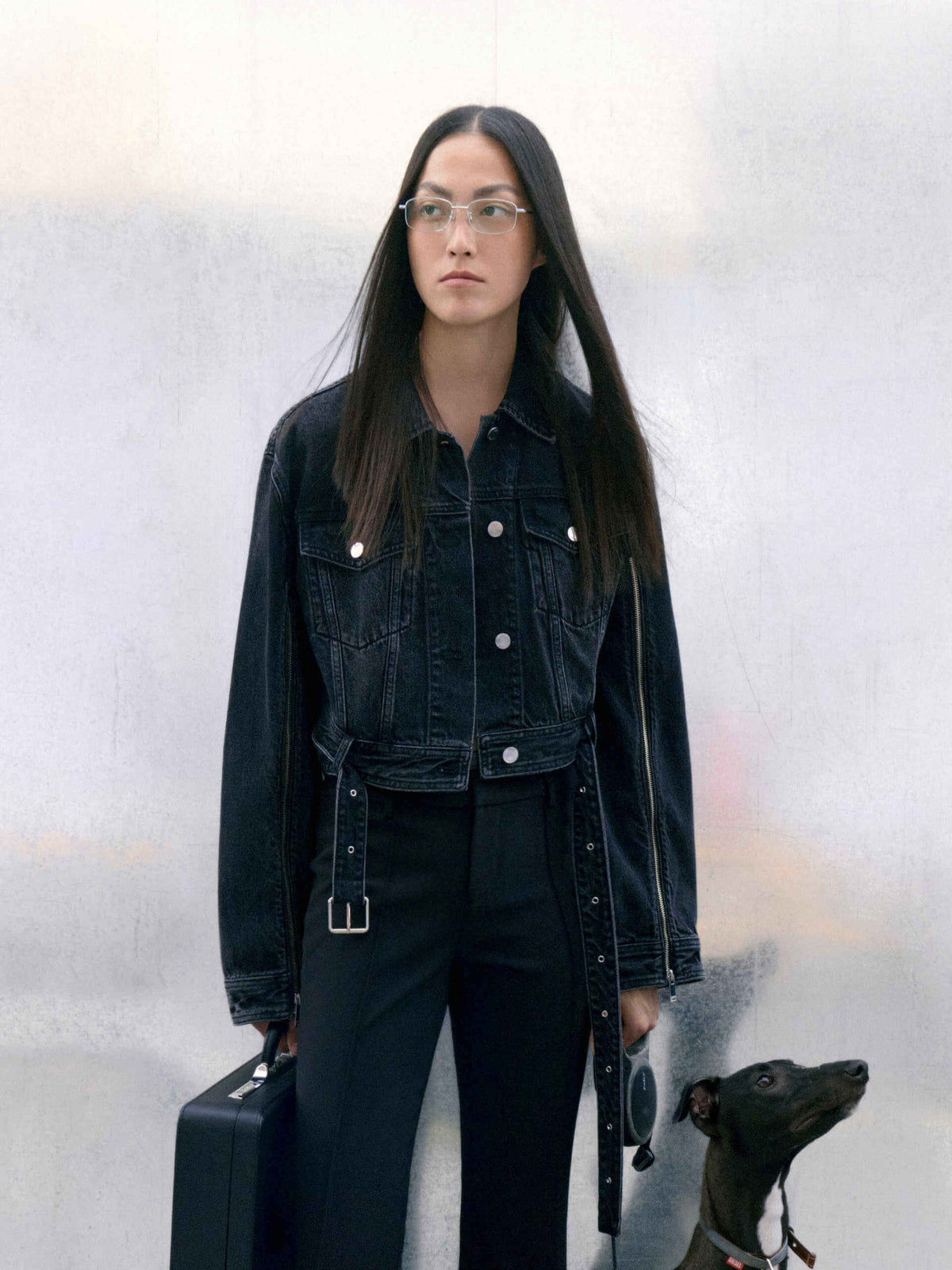 MO&Co. Women's Split Detail Denim Jacket