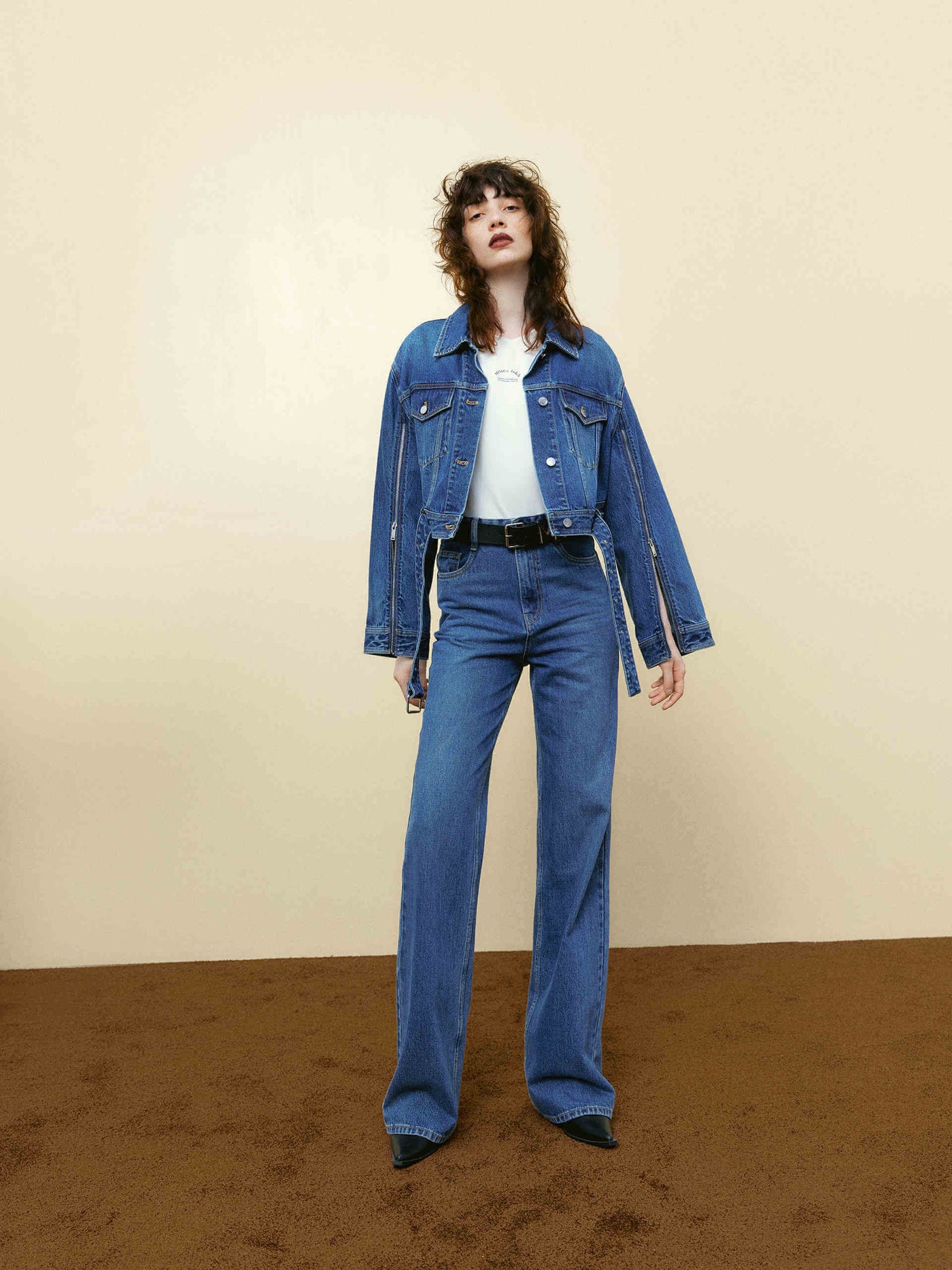 MO&Co. Women's Split Detail Denim Jacket