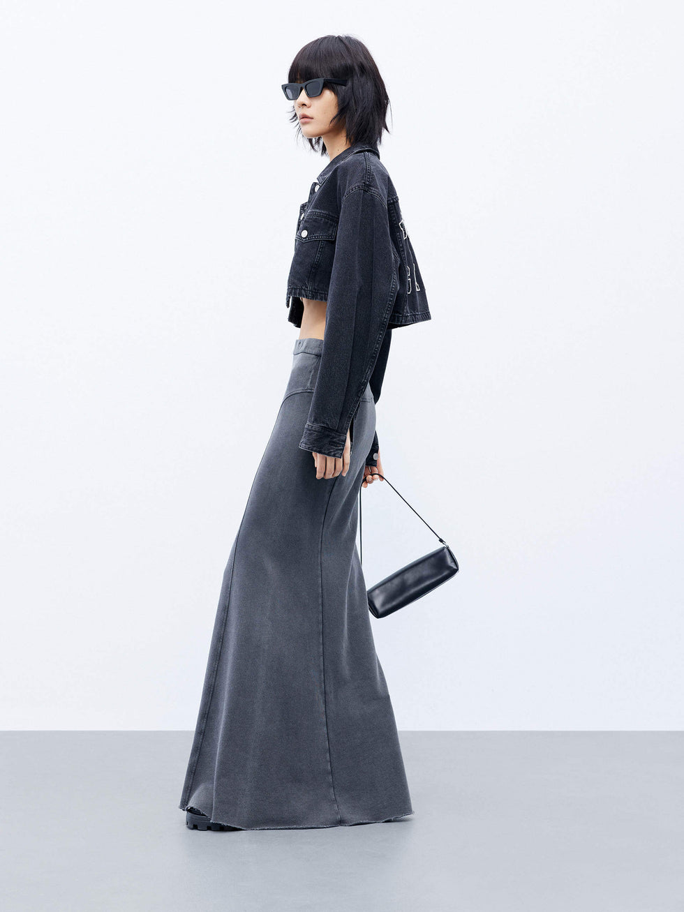 MO&Co. Women's Casual Cotton Mermaid Maxi Skirt