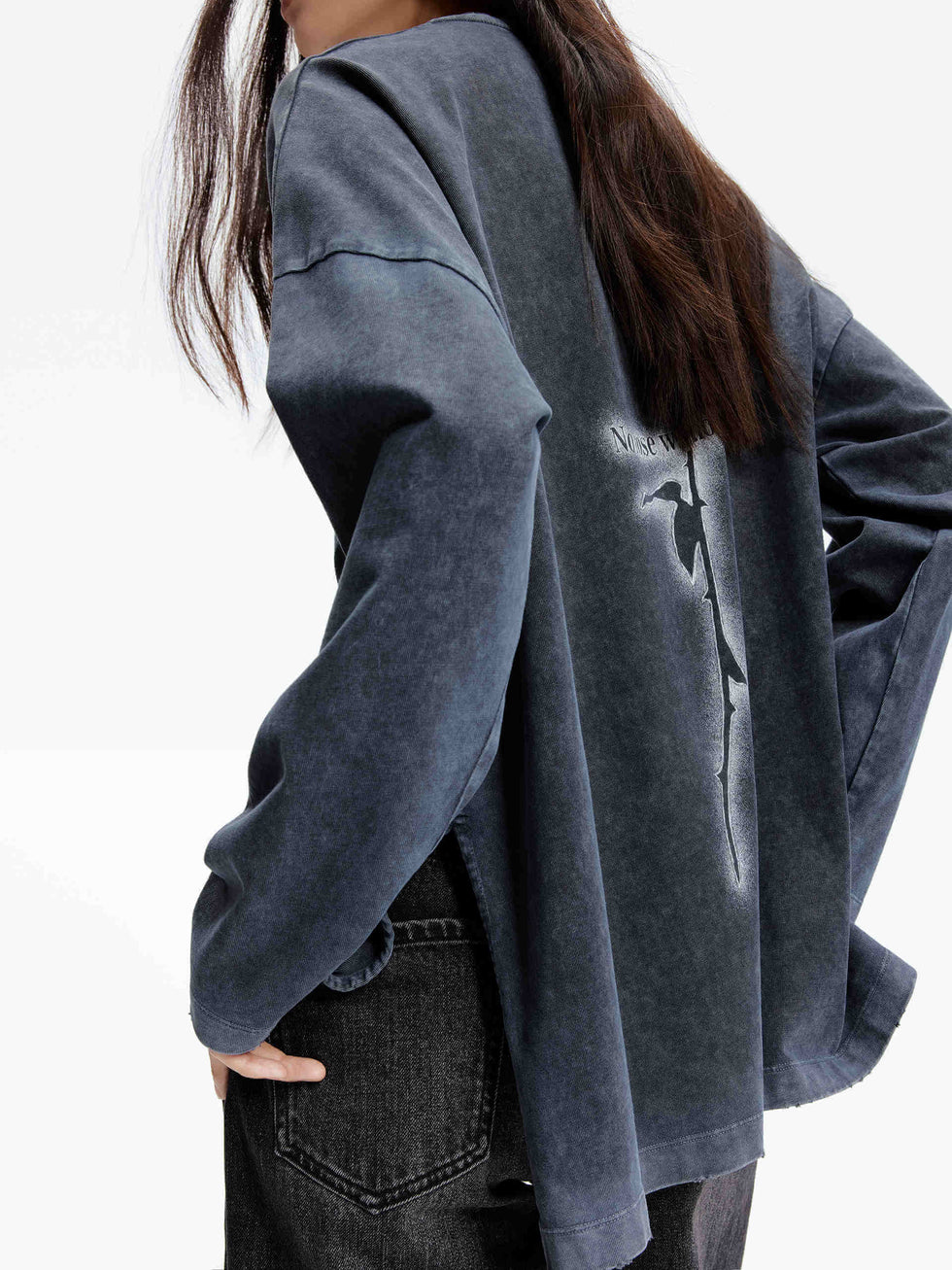 MO&Co. Women's Drop Shoulder Rose T-shirt