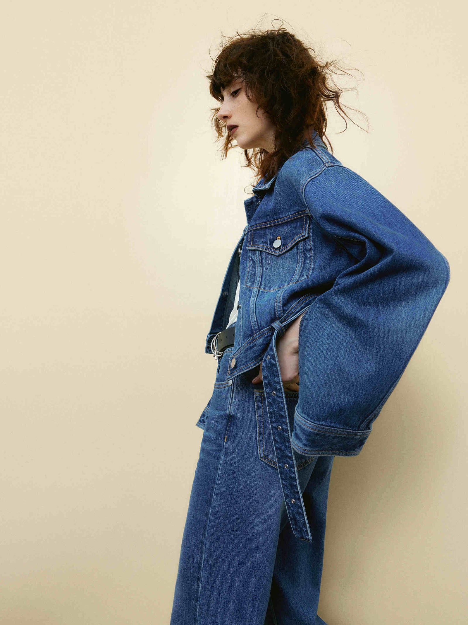 MO&Co. Women's Split Detail Denim Jacket