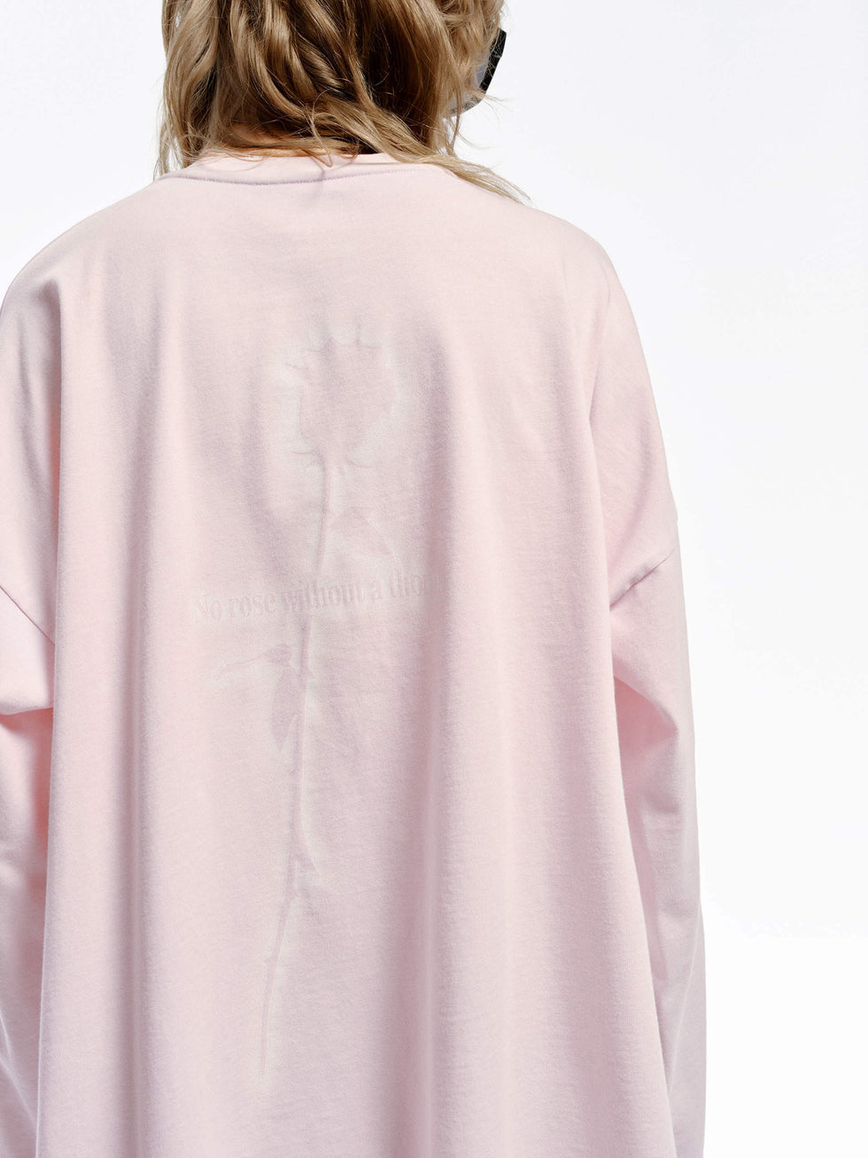 MO&Co. Women's Drop Shoulder Rose T-shirt