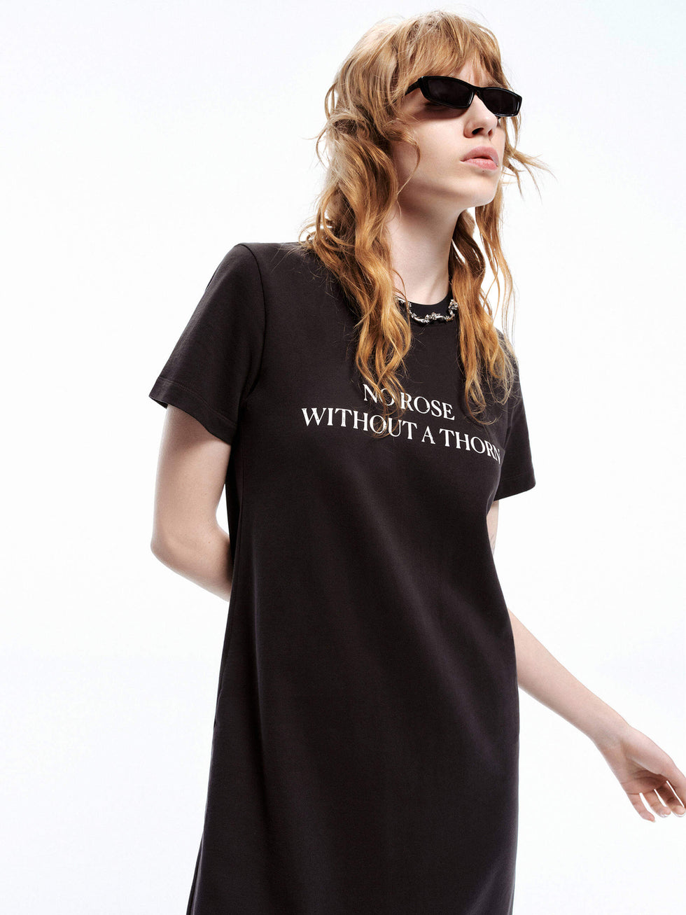 MO&Co. Women's Back Slit Tee Dress