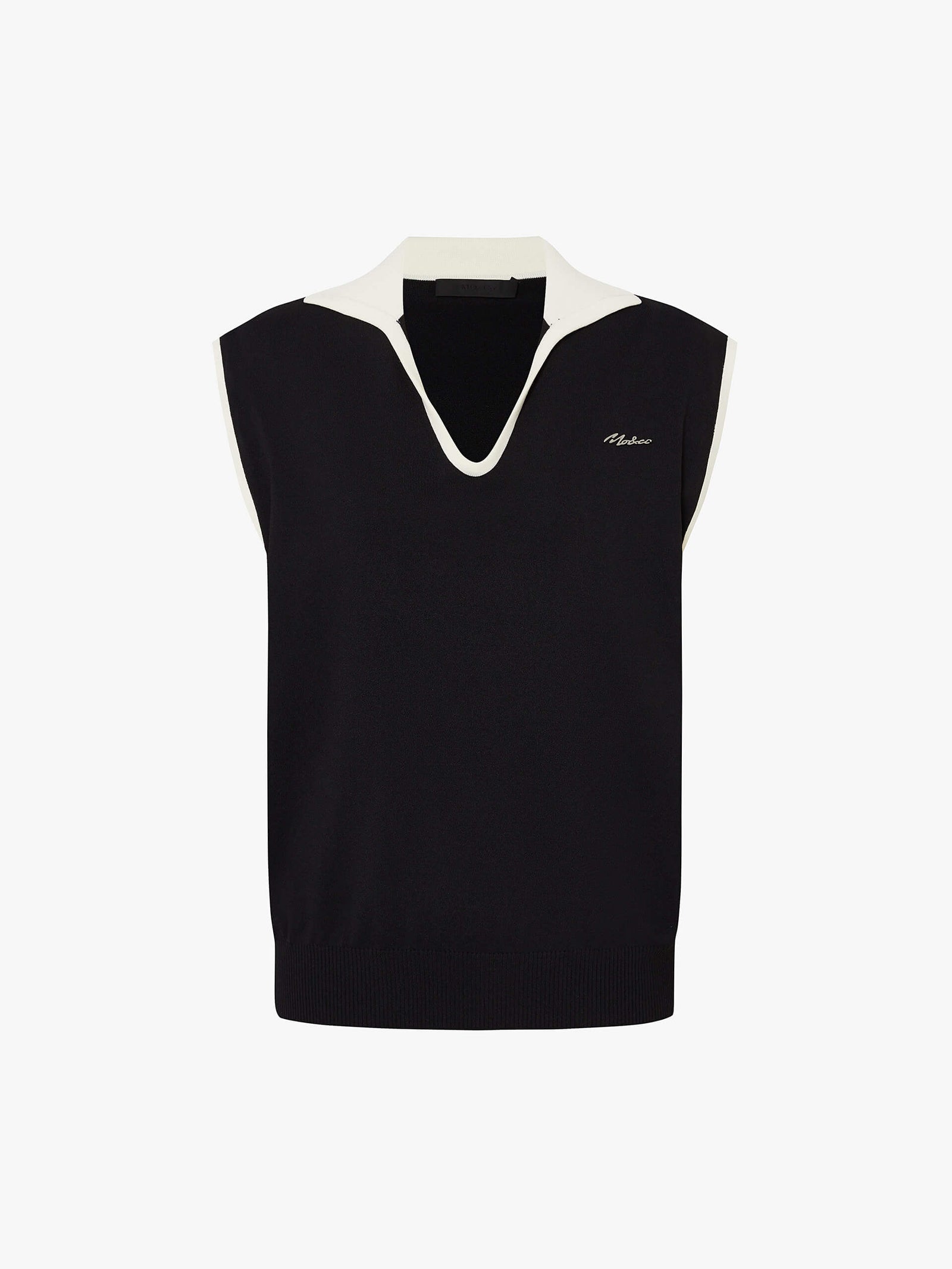 MO&Co. Women's Contrast Collar Sleeveless Top