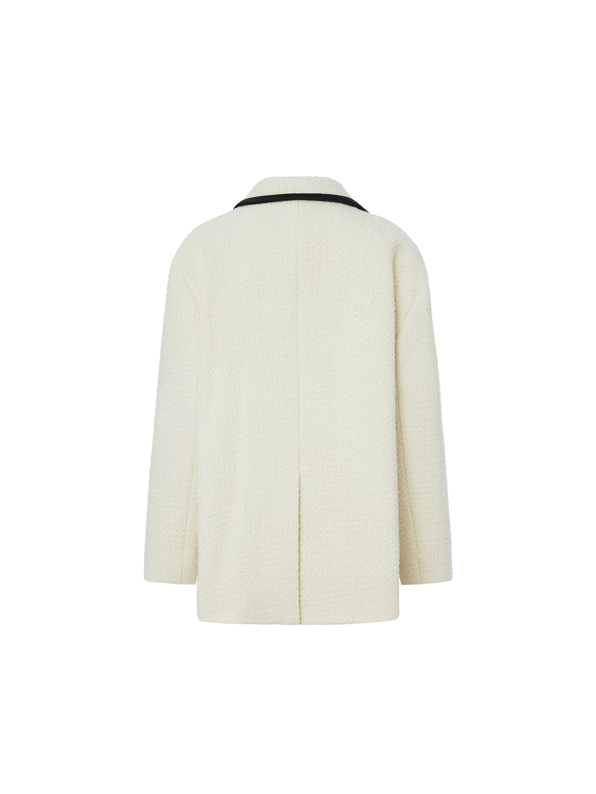 MO&Co. Women's Wool Blend Contrast Textured Coat