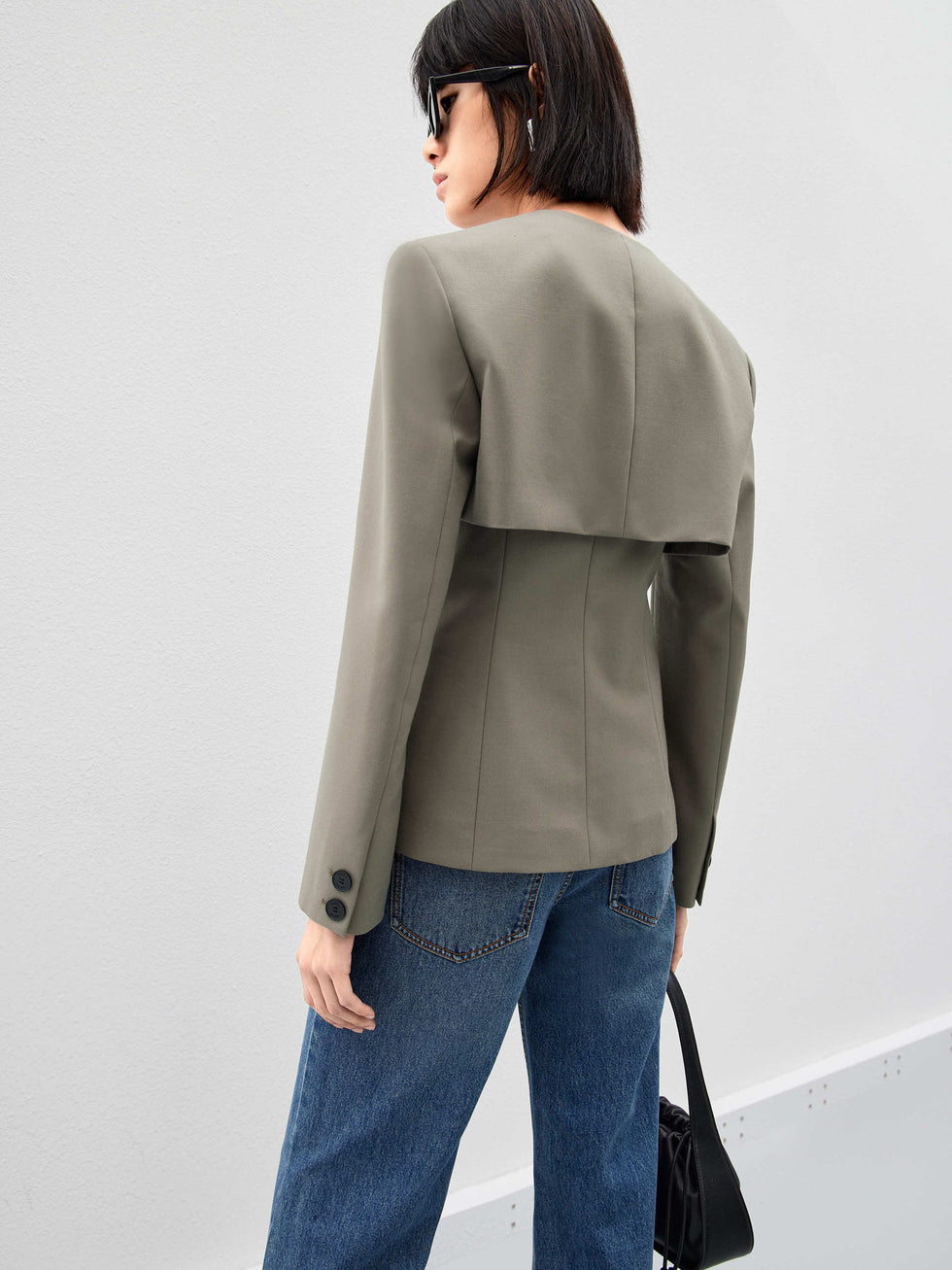 MO&Co. Women's Two Piece Slim Fit Blazer